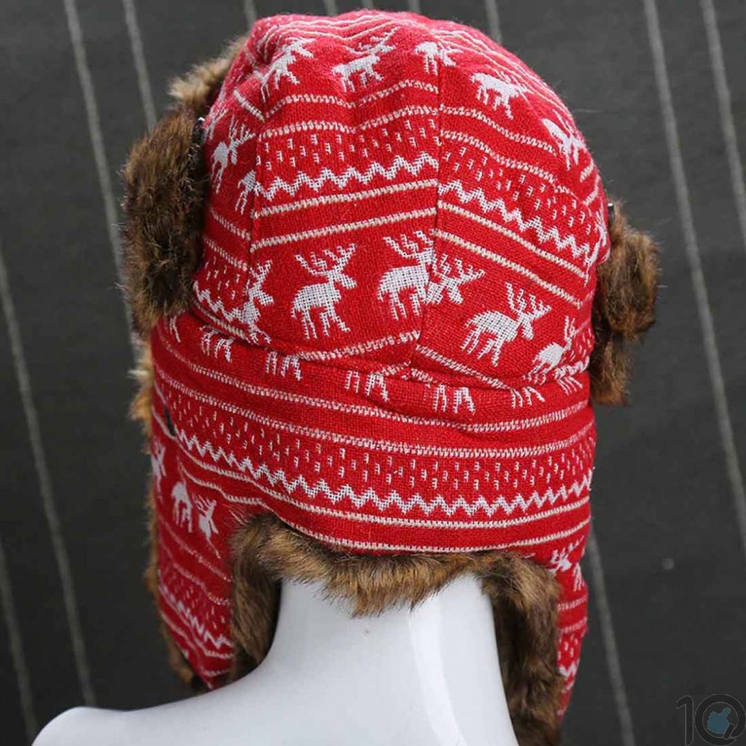 Buy Online India 10Dare Russian Ushanka Warm Cap | Red | Plaid Bomber ...