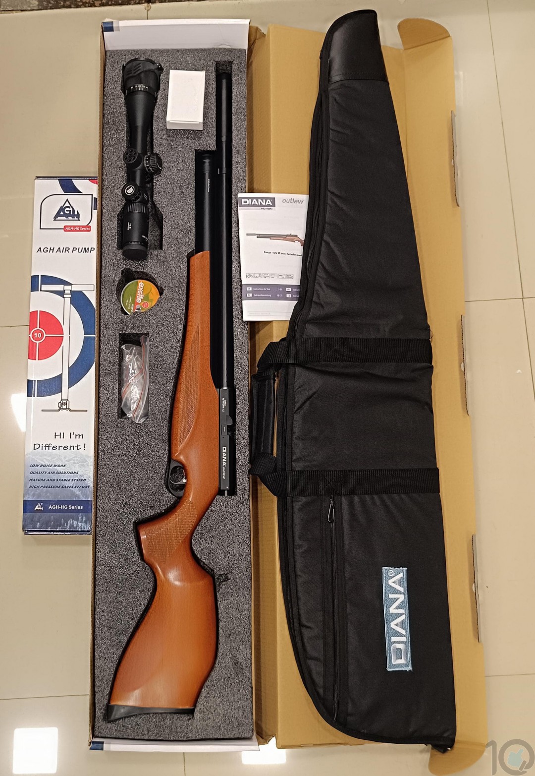Buy Online India Diana Outlaw .177 PCP Airgun With Discovery Scope VTR ...