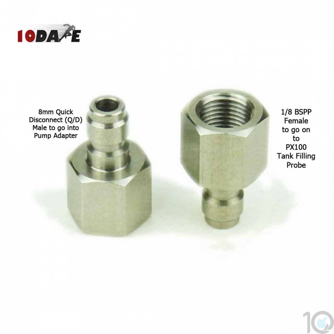 10Dare Adapter Connects PX100 PCP Fill Probe to Compressor Pump | 1/8 ...