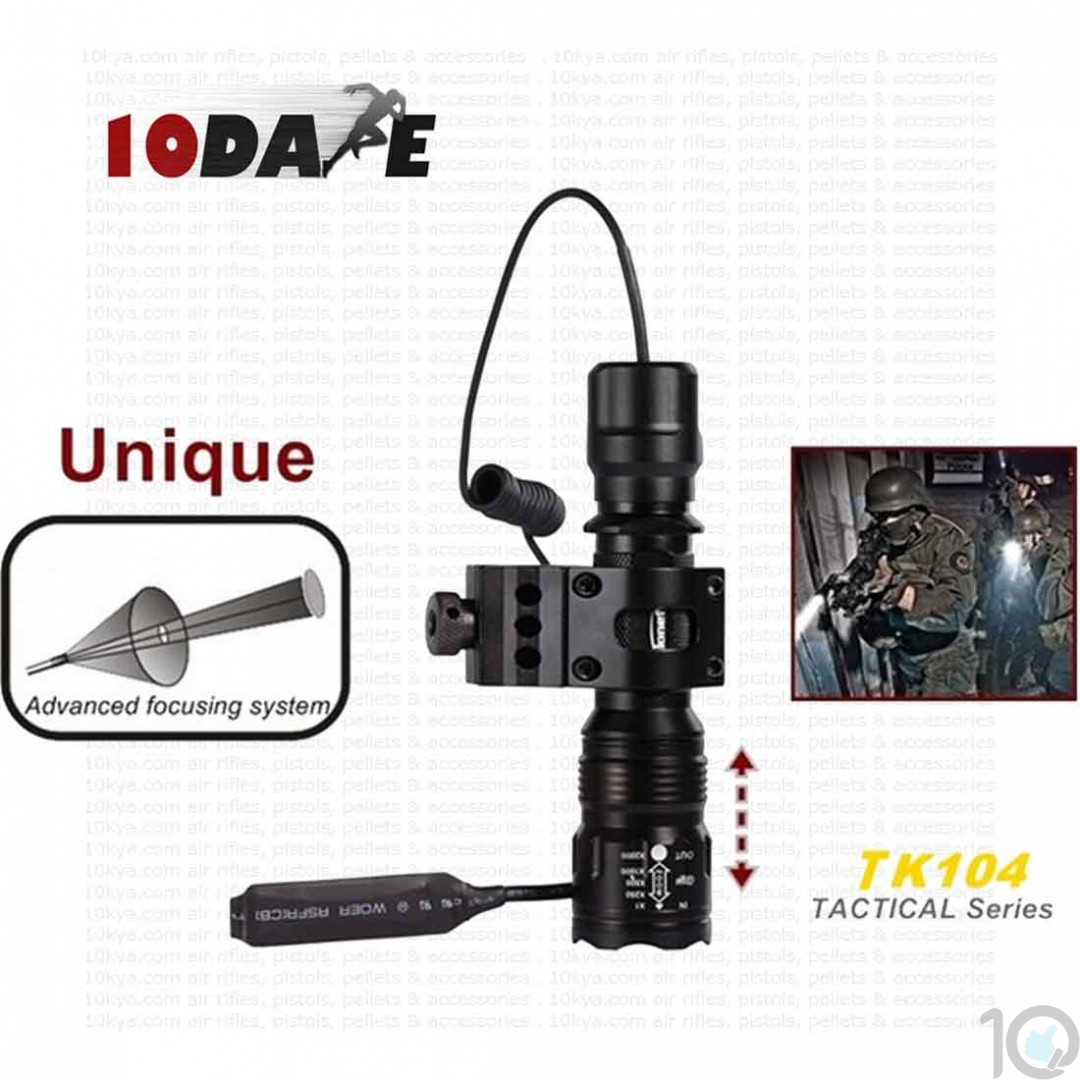 Buy Online India AloneFire LED Tactical Flashlight 2200 Lumens | Side ...