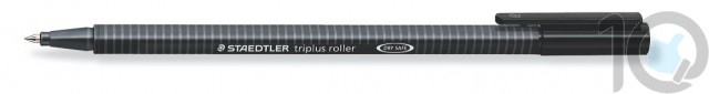 Staedtler Triplus Roller 403-9 Triangular Ball Pen, Pack of 10 (Black)